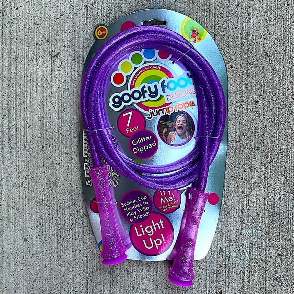 goofy foot designs | Toys | New Purple Glitter Dipped Jump Rope | Poshmark
